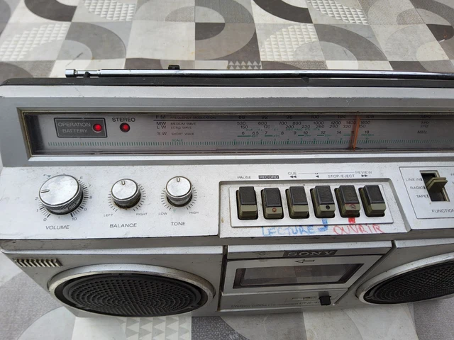 RADIO CASSETTE SONY CFS-45L portable '80 Boombox Lecteur Audio EUR 35 ...