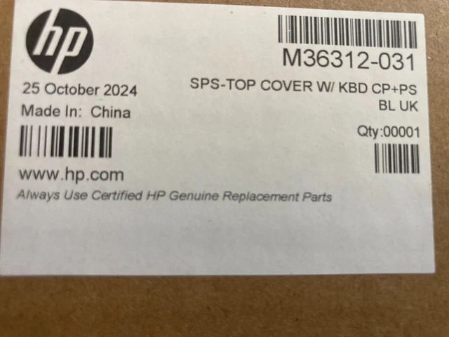 GENUINE NEW HP M36312-031 Elitebook 840 G8 Top Cover With Uk Keyboard ...