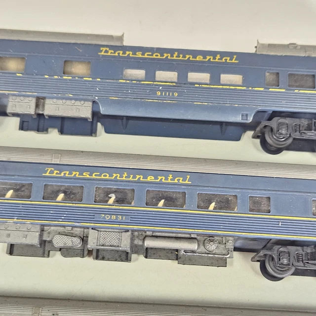 RAKE OF 4 Vintage Blue Tri-ang Railways OO Transcontinental Coaches ...