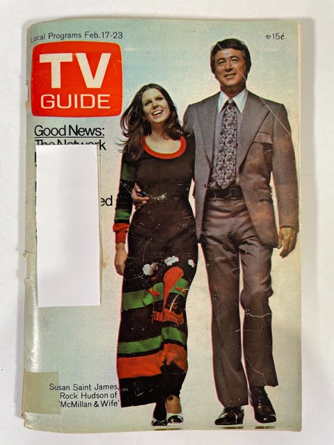 1973 TV GUIDE Susan Saint James Rock Hudson NY Metro Edition Address ...