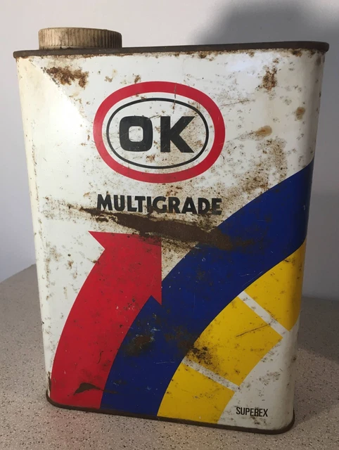 ANCIEN BIDON OK Superex multigrade old oil can alter Ölkanister EUR 25 ...