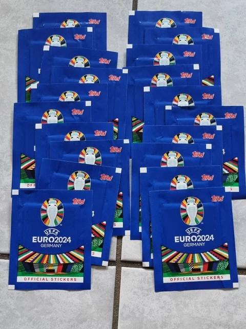 TOPPS UEFA EURO EM 2024 Germany -Sammelsticker - 25 Stickertüten (150 ...