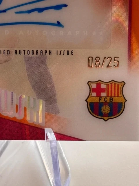 TOPPS CHROME UEFA 2025/26 Robert Lewandowski orange refractor Auto /25 ...