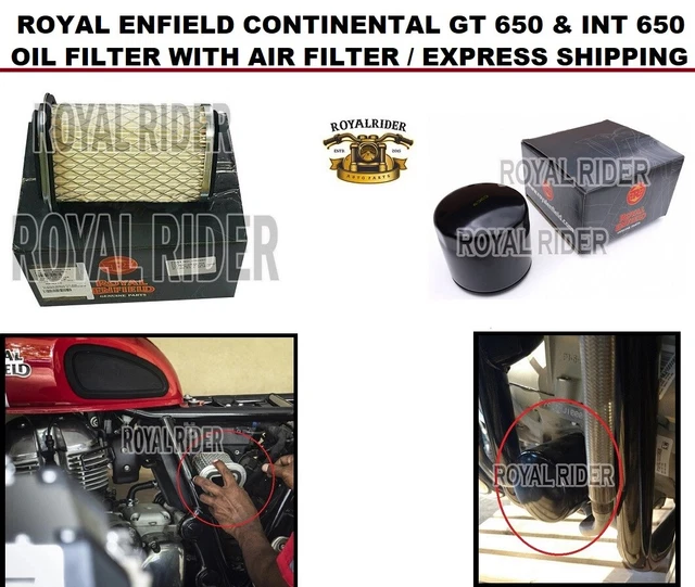 ROYAL ENFIELD CONTINENTAL GT 650 & INT 650 Oil Filter With Air Filter ...