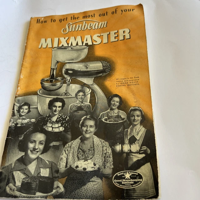 VINTAGE 1948 SUNBEAM Mixmaster Model 7B Original Owner's Manual ...