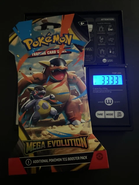 (VERY HEAVY) 33.33G Pokemon TCG Mega Evolution Sleeved Booster Pack ...