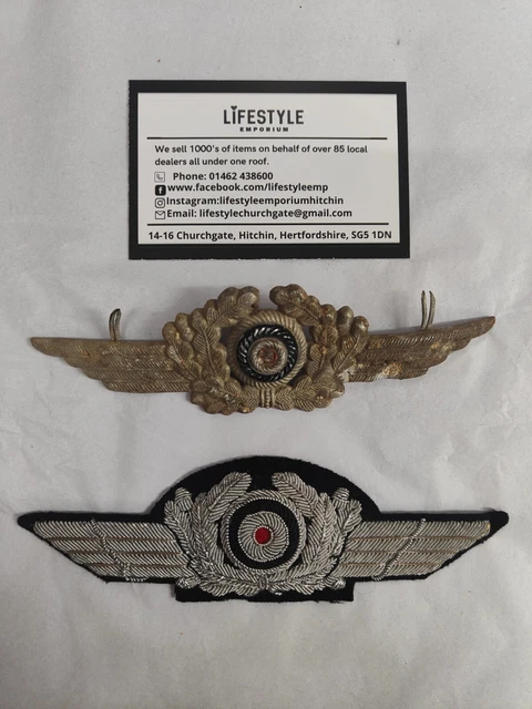 VINTAGE GERMAN LUFTWAFFE Cap Insignia Original and replica £0.99 ...