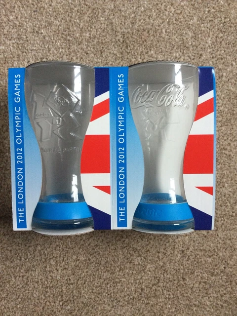 MCDONALDS COCA COLA Glasses The London 2012 Olympic Games Blue Bands ...