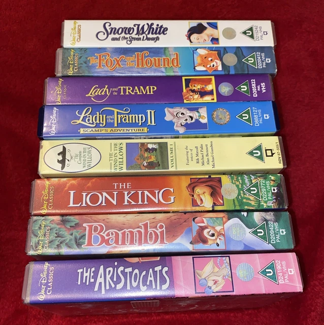 DISNEY CLASSICS VHS PAL Video Tape Bundle x 8 Vintage Animations £10.00 ...