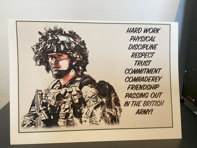 BRITISH ARMY PASSING out card. In aid of Walking with the wounded. £121 ...