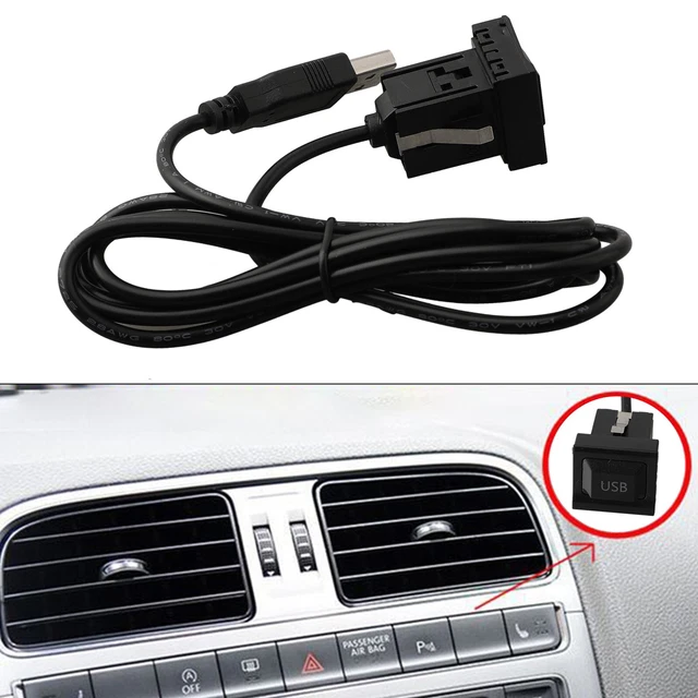 CAR STEREO USB Extension Adapter Panel for Dash Flush Mount with Dual ...