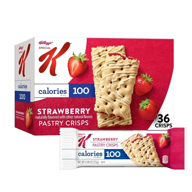 SPECIAL K BAR Pastry Crisps, 100 Calories, Breakfast Bars, Value 36 ...