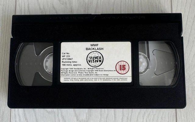 SILVER VISION WRESTLING WWF Backlash VHS video tape. wf 223, no case £ ...