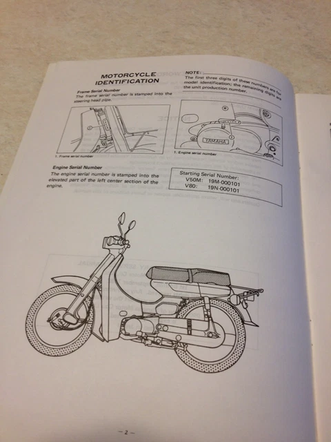 YAMAHA V50M V50 V80 Suplemento Revisión Técnica Servicio Manual Taller EUR 21,91 - PicClick ES