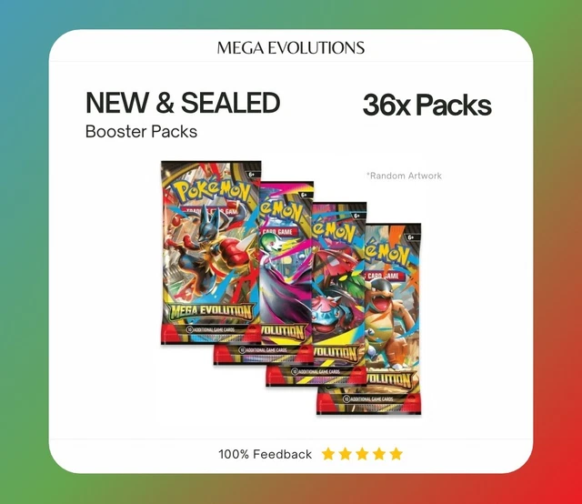 36X POKÉMON TCG Mega Evolution Booster Packs - IN HAND £210.00 ...