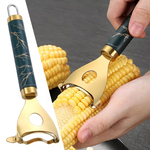 STAINLESS STEEL CORN Peeler Ergonomic Corn Kernels Remover Kitchen Salad Tool £7.19 - PicClick UK