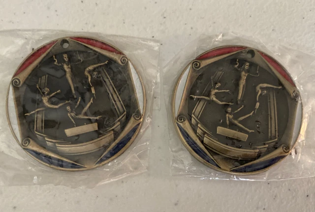 LOT OF 2 Gymnastics Medals Un-awarded New In Packaging Freeman Products ...
