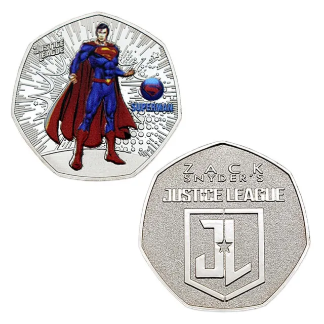 SUPER MAN SILVER Coin Justice League DC Comic Books Zack Snyder Fantasy ...