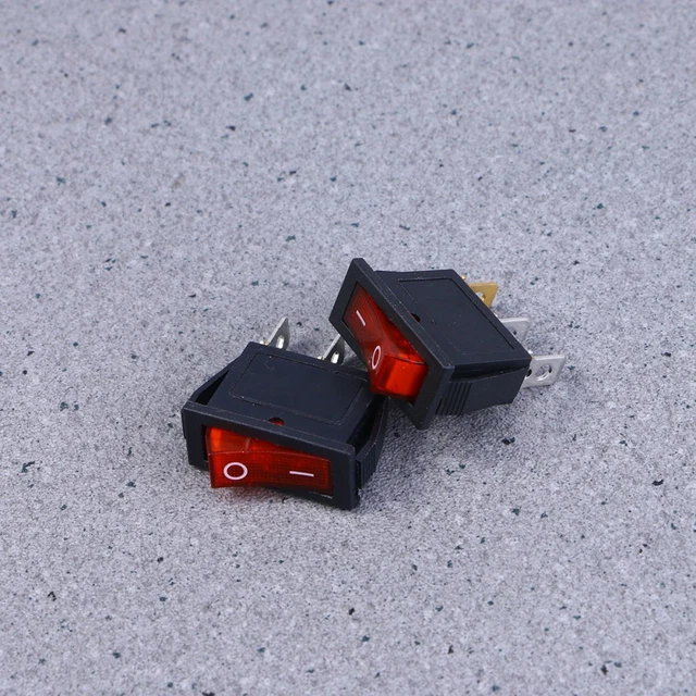 2 PCS SPLASHPROOF Switch Red Light Rocker Push Button Car Switches $16. ...
