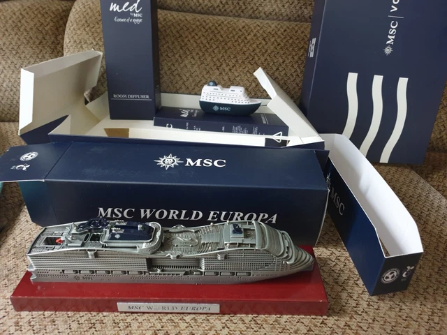 MSC WORLD EUROPA KREUZFAHRT Box mit Schiffsmodell EUR 150,00 - PicClick DE