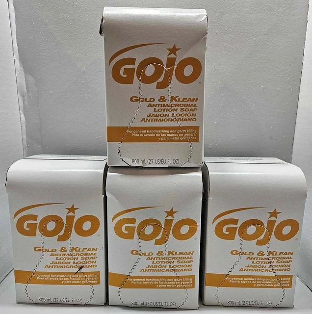 GOJO ANTIMICROBIAL SOAP/LOTION Refill 9127 (4) boxes (800 mL ...