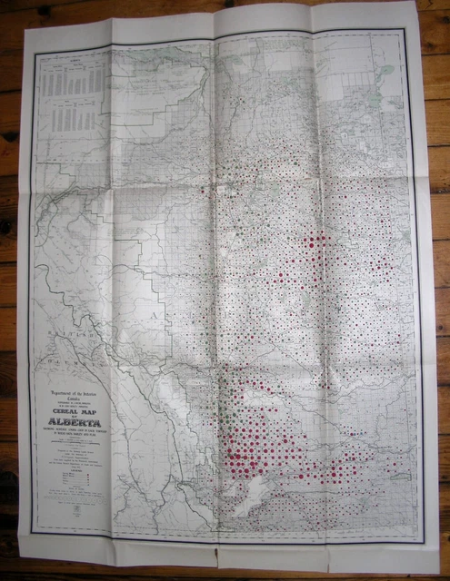 1913 MAP ALBERTA CEREAL MAP Canada Historical $100.00 - PicClick CA