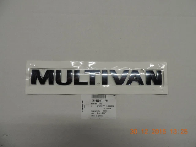 ORIGINAL VW T5 Multivan Schriftzug Zeichen Emblem Aufkleber hinten ...
