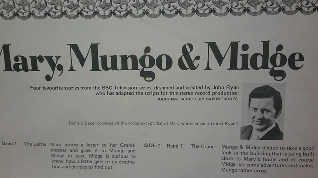 MARY MUNGO & Midge - Stories told by Richard Baker - Vinyl LP - BBC ...
