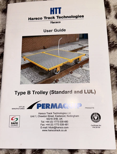 HARSCO/PERMAQUIP RAILWAY TYPE B Trolley ( Standard &lul ) User Guide ...