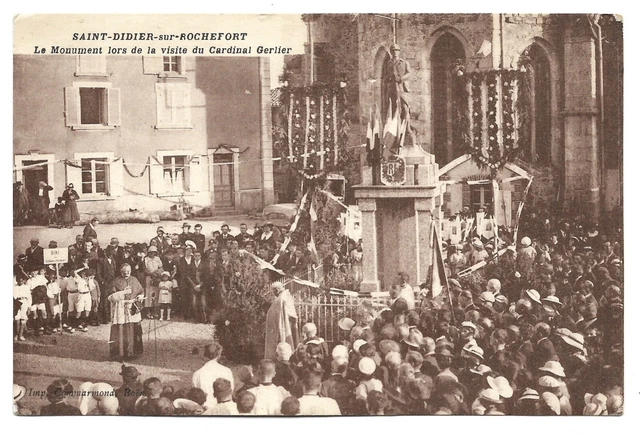 TRÈS ANCIENNE CP écrite - SAINT DIDIER SUR ROCHEFORT Visite du Cardinal ...