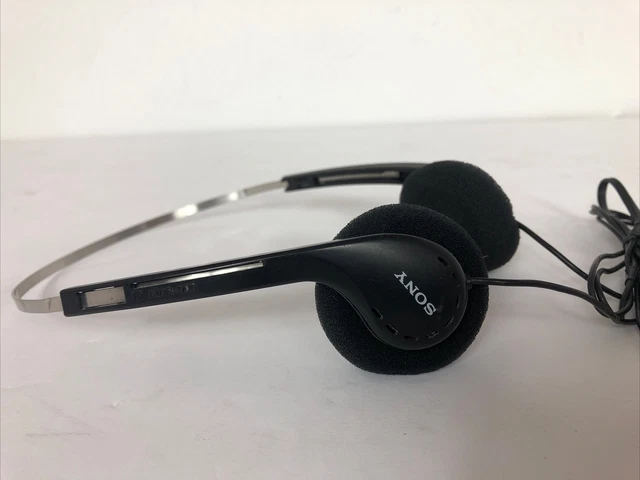 VINTAGE SONY MDR-006 Walkman Discman Stereo Metal Headphones Foam Pads ...