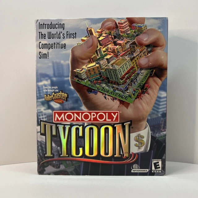 MONOPOLY TYCOON WINDOWS PC CD-Rom Big Box Computer Game 2001 Tycoon ...