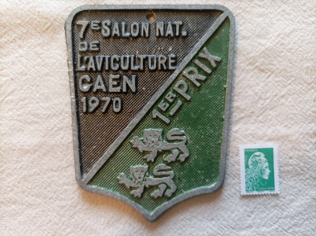 CAEN 1970 CALVADOS Normandie - Plaque de concours agricole aviculture ...