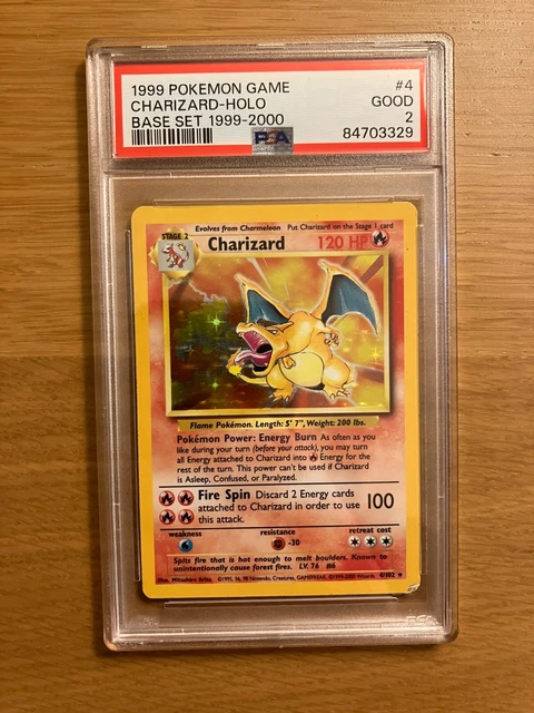 POKÉMON TCG CHARIZARD Base Set 4/102 Holo Unlimited PSA 2 EUR 69,10 ...