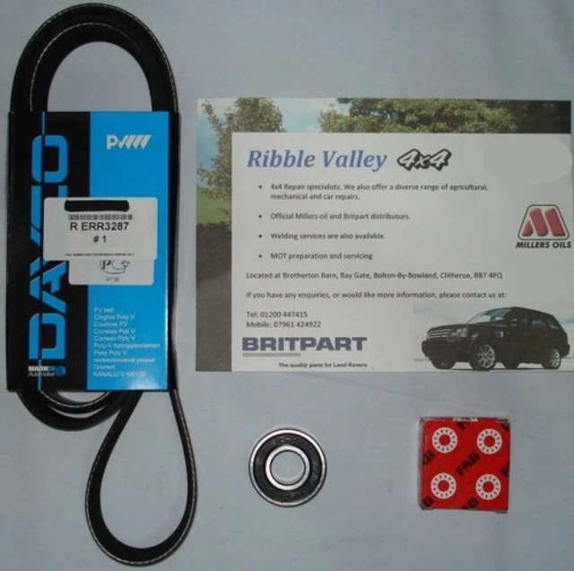 LAND ROVER DEFENDER Disco Rr300 Tdi Fan Belt And Tensioner Bearing £19. ...