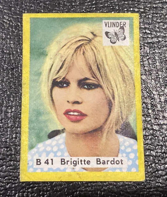 BRIGITTE BARDOT 1950S Vlinder Trading Card Actress #B41 Match Cover ...