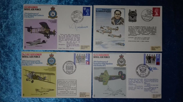 RAF FIRST DAY COVERS x4, FLOWN etc with GENUINE SIGNATURES MINT. (my ...