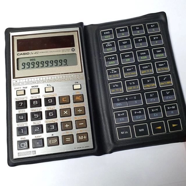 CASIO FX-451 SCIENTIFIC Calculator - 10 Digit Solar Cell Made in Japan ...