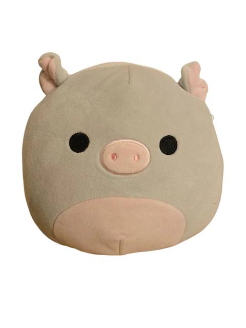 SQUISHMALLOWS BESSA GREY Pig 8” Kellytoy Soft Toy Plush Stuffed Animal ...