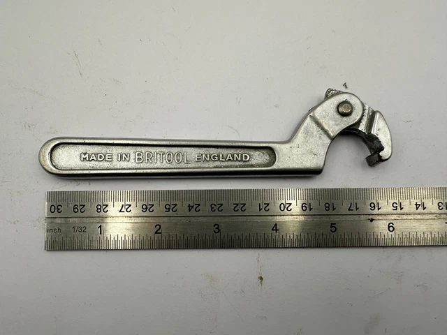 VINTAGE BRITOOL MADE In England C-Hook Spanner Wrench No3150 3/4”-2” Heavy Duty £15.37 - PicClick UK