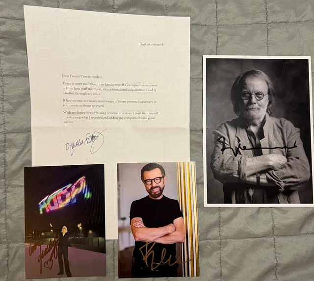 SIGNED AND RARE ABBA promo autographs photographs (Agnetha Faltskog ...