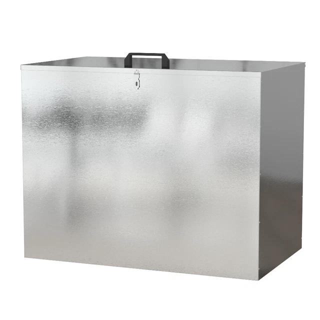 67L LARGE ANIMAL Feed Bins Storage 1/2/3 Compartments Galvanised Metal ...