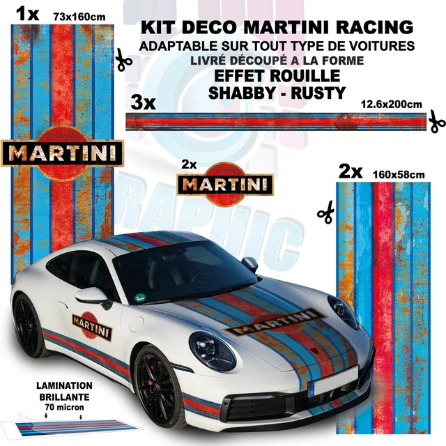 RUSTED SCRATCHED MARTINI RACING STRIPES PORSCHE CARRERA CAYMAN BOXSTER ...