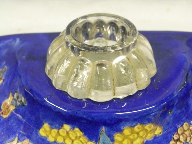 ANCIEN ENCRIER FAIENCE De Blois Gien ? Vide Poche Plumier Inkwell EUR ...