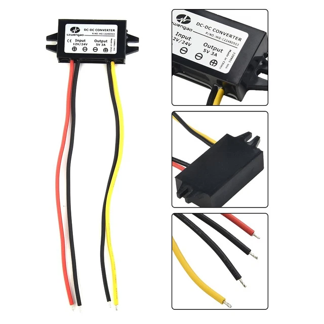 1 PI CE CONVERTISSEUR noir DC/DC r gulateur d'alimentation 12/24 V descendant EUR 9,94 - PicClick FR