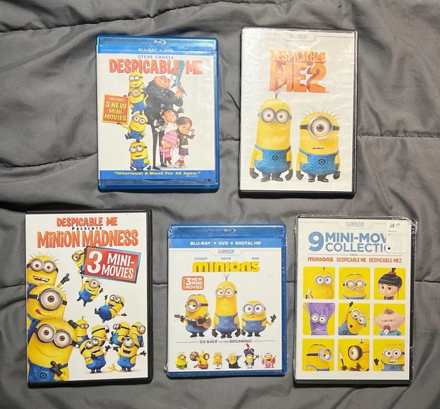DESPICABLE ME MINIONS 5 Blu-Ray/DVD Lot: Despicable Me 1 2 Minions ++ £ ...