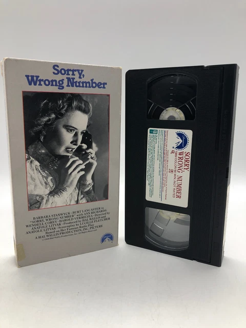 SORRY, WRONG NUMBER (Litvak, 1948) Used VHS $8.99 - PicClick CA