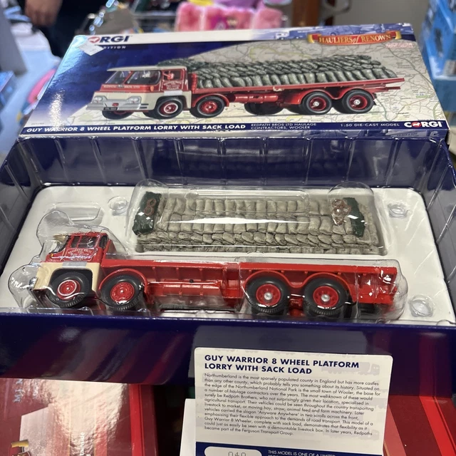CORGI CC11705 GUY Warrior 8 Wheel Platform Lorry + Sack Load 1:50 Die ...
