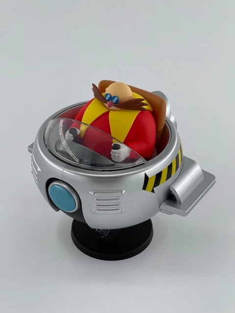SONIC HEDGEHOG DR. Eggman Action figure flight stand rocket ship jakks ...