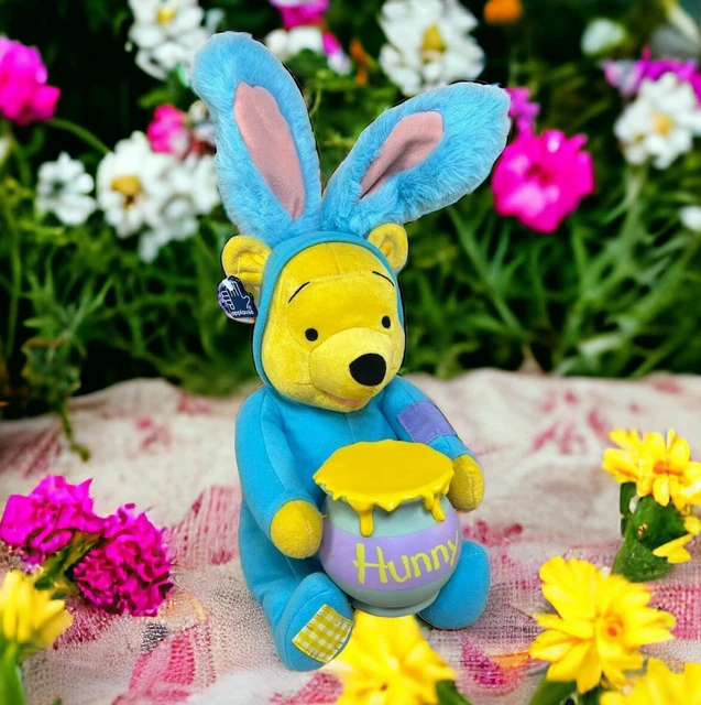 VTG APPLAUSE WINNIE Pooh 16” Plush Talking Bunny Funny Honey Pot Easter ...